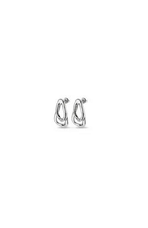 UNODE50 Interlocked Link Earrings - Silver