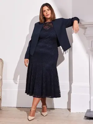 LIVE UNLIMITED Cropped Peplum Blazer