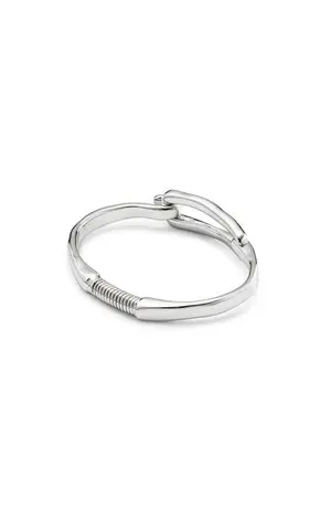 UNODE50 Anchor Buckle Bangle Bracelet - Silver