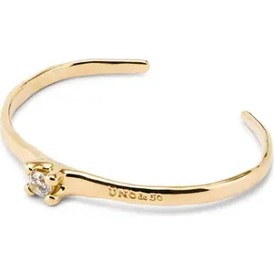 UNODE50 Zirconia Cuff Bracelet - Gold