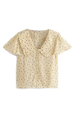 NEXT Ditsy Spot Peter Pan Collar Blouse