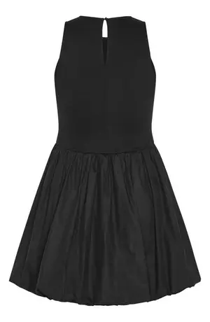 City Chic Darcey Mixed Media Bubble Minidress