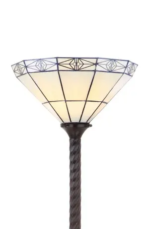 JONATHAN Y Moore Tiffany-style 68.57" Torchiere Led Floor Lamp - Bronze