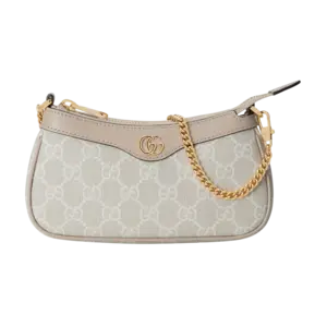 Gucci Ophidia Mini Bag In Gg Supreme Canvas - White