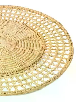 CABANA LIVING Woven Sabbia Round Tray - Neutrals