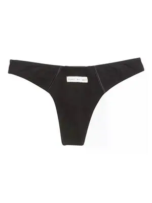 Fleur Du Mal Logo-detail Thong - Black