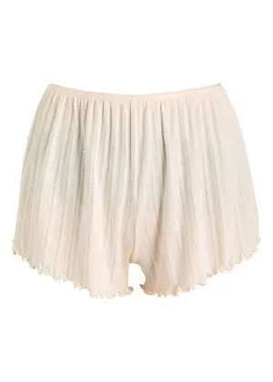 Eberjey Pointelle Cotton-blend Shorts - Ivory