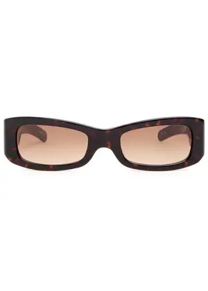 FLATLIST Kareem Rectangle-frame Sunglasses - Brown Dark