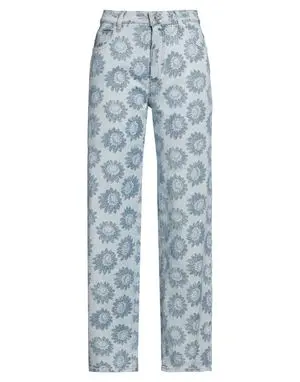 Guess Floral-print Wide-leg Jeans