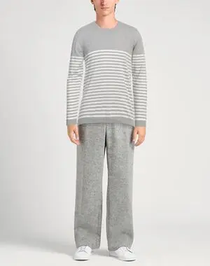 BERNA Light Cotton Striped Sweater - Grey