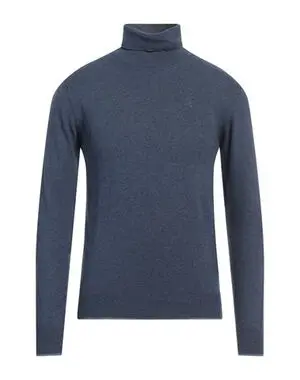 BERNA Turtleneck Knit Top - Navy