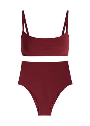 LIDO Undici High Waist Bikini Dark Red