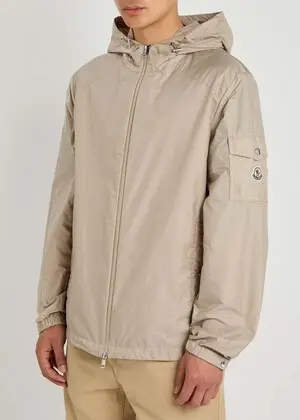 Moncler Etiache Hooded Shell Jacket - Beige
