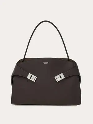 FERRAGAMO Hug Soft Shoulder Bag - Brown