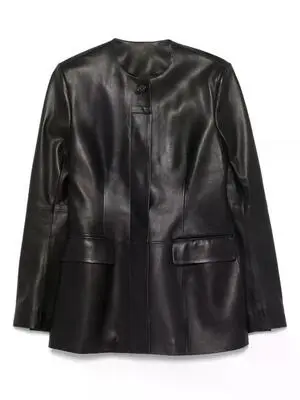 TOTEME Collarless Leather Jacket