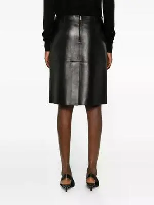 TOTEME Panelled Leather Midi Skirt