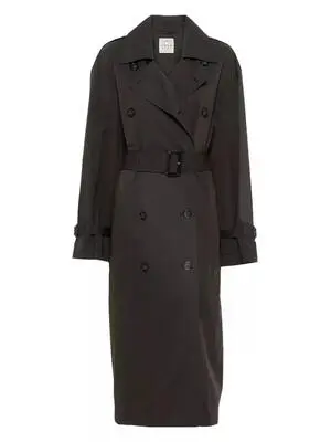 TOTEME Double Breasted Trench Coat - Black
