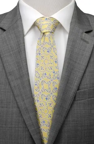 CUFFLINKS, INC. Mickey Mouse Silk Neck Tie - Yellow