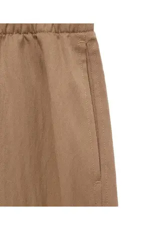 Mango Straight Leg Textured Pants