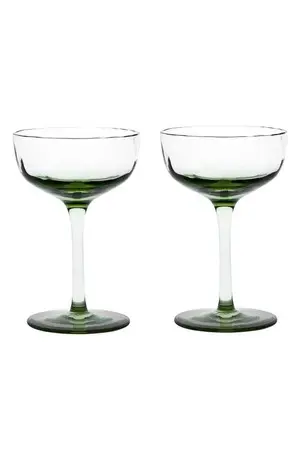 JULISKA Puro Set Of 2 Cocktail Coupé Glasses - Basil