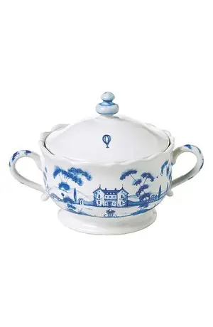 JULISKA Country Estate Sugar Bowl With Lid - Delft Blue