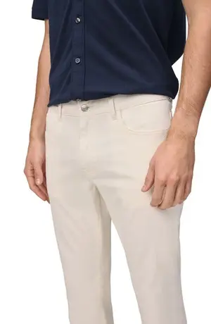 Warp + Weft Ams Slim Fit Twill Pants - Blanc