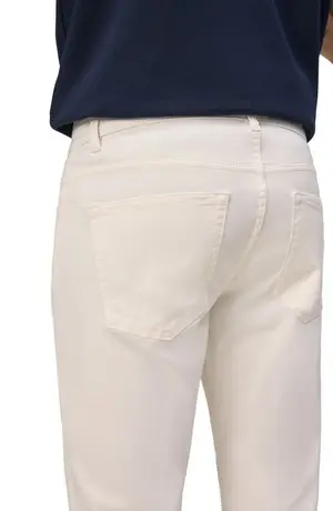 Warp + Weft Ams Slim Fit Twill Pants - Blanc