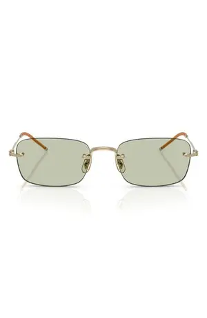 Oliver Spencer Rectangular Eyeglasses - Gold/demo Lens Green Wash