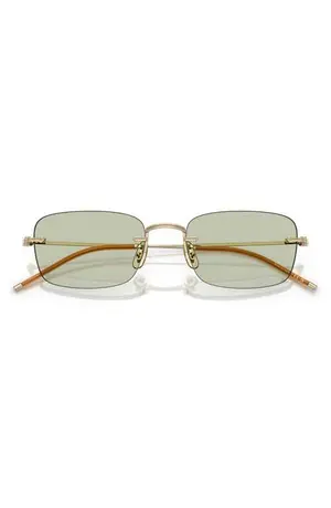 Oliver Spencer Rectangular Eyeglasses - Gold/demo Lens Green Wash