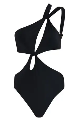 L'Agence Camilla Cutout One-shoulder One-piece Swimsuit