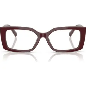 Tiffany & Co. Rectangular Optical Glasses - Burgundy/ Demo Lens