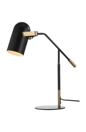JONATHAN Y Edison 19.25" Metal Led Task Lamp - Black/brass Gold