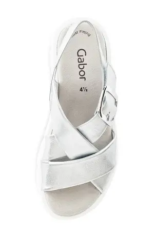 Gabor Crossover Slingback Wedge Sandal