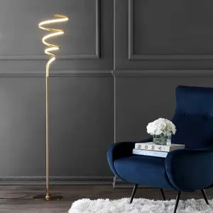 JONATHAN Y Scribble 60.5" Modern Dimmable Metal Integrated Led Floor Lamp