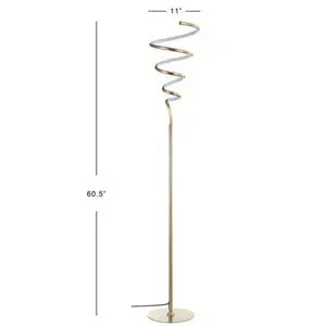 JONATHAN Y Scribble 60.5" Modern Dimmable Metal Integrated Led Floor Lamp