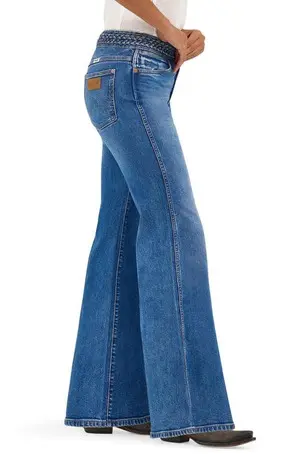 Wrangler Braided Waist Flare Jeans