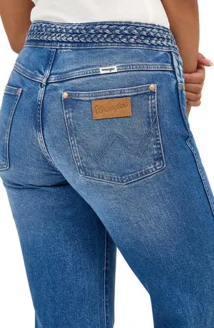 Wrangler Braided Waist Flare Jeans