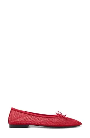 Mango Mesh Ballerina Flat - Red