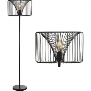 JONATHAN Y Gridley 61" Metal Led Floor Lamp - Black