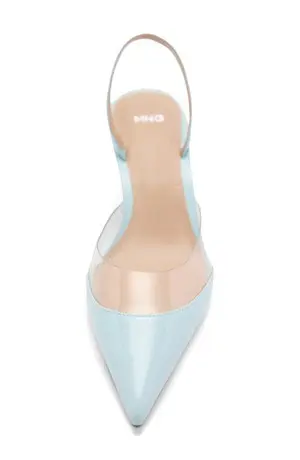 Mango Vinyl Panel Pumps - Blue