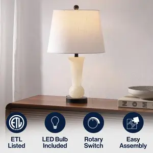 JONATHAN Y Eliza 23" Led Table Lamp - White