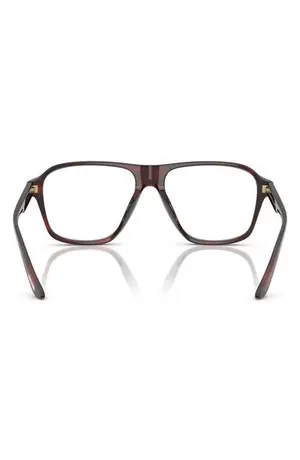Oliver Spencer Pilot Eyeglasses - Bordeaux Bark/ Demo Lens