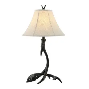 JONATHAN Y Antler 27.5" Rustic Resin Led Table Lamp - Black