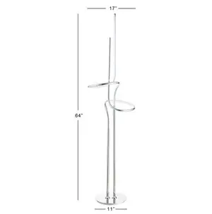 JONATHAN Y Sketch 64" Minimalist Dimmable Metal Integrated Led Floor Lamp