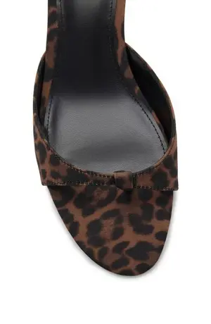 Mango Leopard Print Kitten Heel Sandal