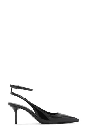 Mango Ankle Strap Pointed Toe Pumps - Black