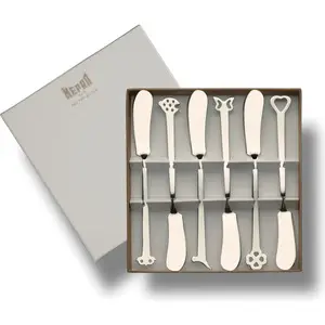MEPRA Evento Butter Spreader Set6 Pieces - Silver