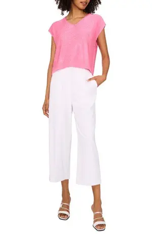 Vince Camuto Sequin Accent Short Sleeve Sweater