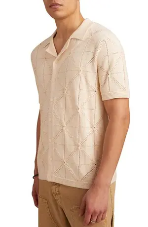 Lucky Brand Pointelle Button-up Sweater
