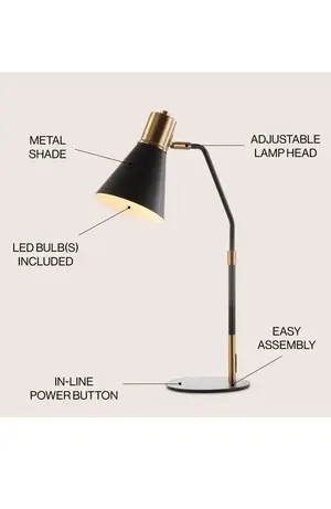 JONATHAN Y Apollo 22.5" Metal Led Task Lamp